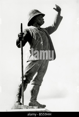 Statue of Henry Morton Stanley, Congo river explorer, that once stood ...