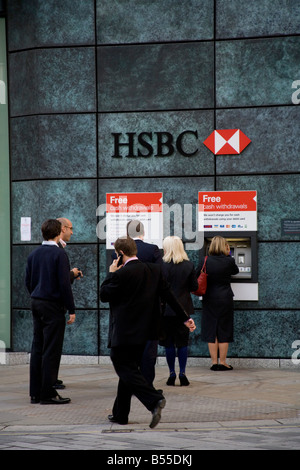 Cashpoint HSBC City of London Stock Photo - Alamy