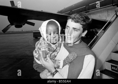 Five sick biafran children who have fled their war torn home arrived in ...