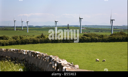LLyn Alaw Wind Farm Anglesey producing electricity for part of North ...