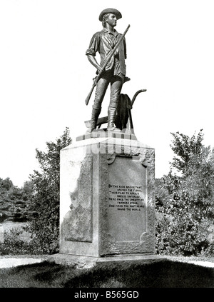 "The Minuteman" statue by Daniel Chester French at the Old North Bridge ...