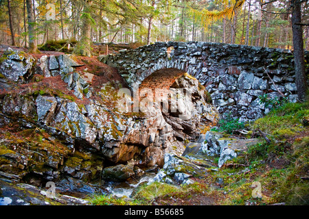 Old stone bridge at the Falls of Bruar in the Autumn time Perthshire ...