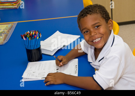 School boy infant African American 4-6 years confident happy black boy ...