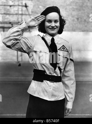 World War II Women. A Member of the G.T.C (Girls Training Corps Stock ...