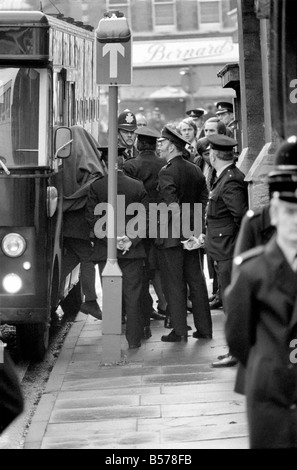Guildford bombers case: The bombers arrive at the court in a police van ...