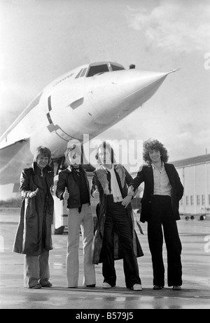 Pilot pop group. January 1975 Stock Photo - Alamy