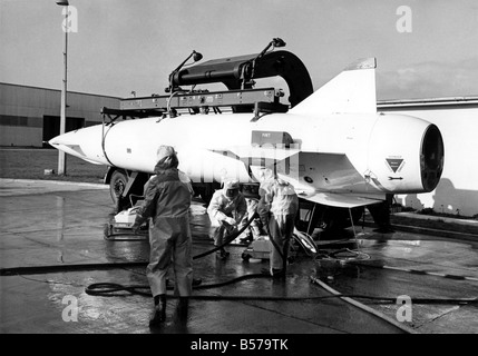Press showing of the Handley Page Victor bomber with its Blue Steel ...