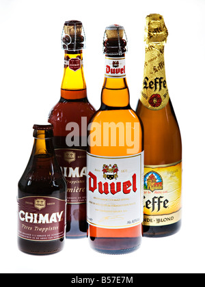Selection of Trappist Beers Stock Photo - Alamy