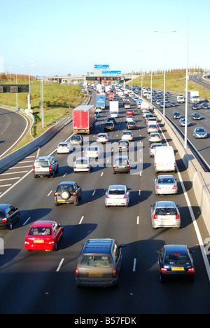 Congested M25 Motorway at Junction 14, Greater London, England, United ...