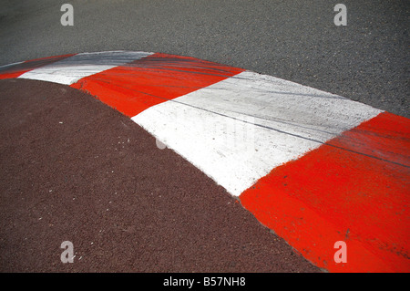 Curb on Formula One Grand Prix race circuit in Monaco Stock Photo - Alamy