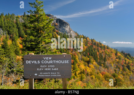 Devils Courthouse in early Autumn on Blue Ridge Parkway in North ...