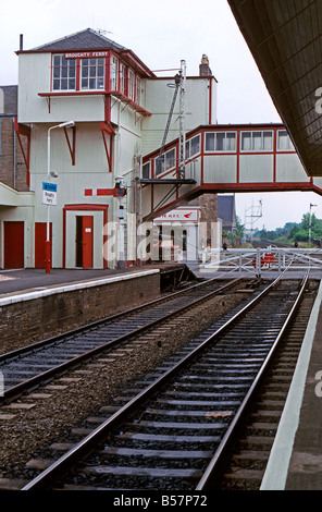 Manned level crossing and signal box Alrewas Staffordshire Stock Photo ...