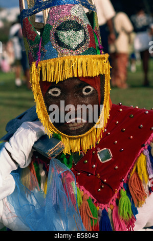 Person wearing mask Gombey Bermuda Caribbean D Traverso Stock Photo - Alamy