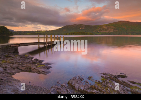Hawes End Landing Stage jetty on Derwent Water, Lake District National ...