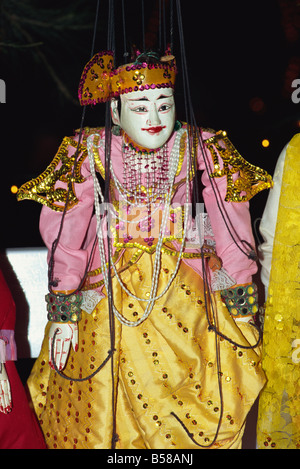 Burma / Myanmar: A traditional Burmese puppet (Yoke thé) on sale ...