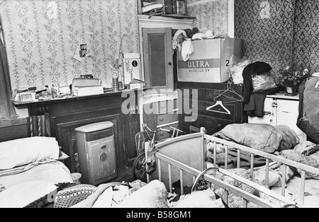 The Interior of slum housing in an area of Newcastle A dirty child ...