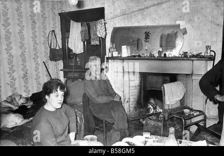The Interior of slum housing in an area of Crown Street Newcastle Stock ...