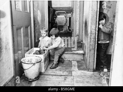 The Interior of slum housing in an area of Crown Street Newcastle Stock ...