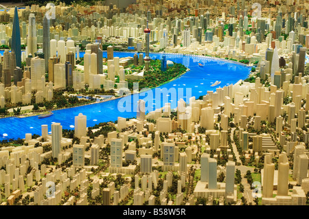 Scale model of Shanghai at the Shanghai Urban Planning Exhibition ...