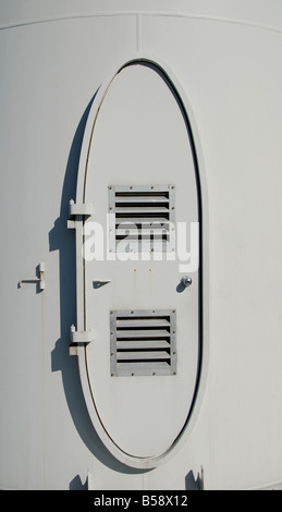 A Wind Turbine access door in Doncaster,South Yorkshire Stock Photo - Alamy