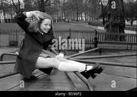 Child: Singer: Lena Zavaroni enjoying herself in Green Park, London ...