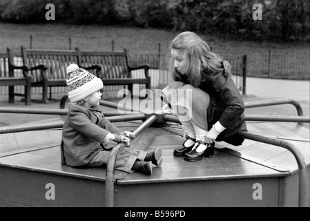 Child: Singer: Lena Zavaroni enjoying herself in Green Park, London ...