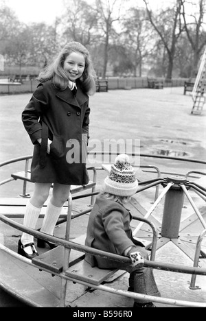 Child: Singer: Lena Zavaroni enjoying herself in Green Park, London ...