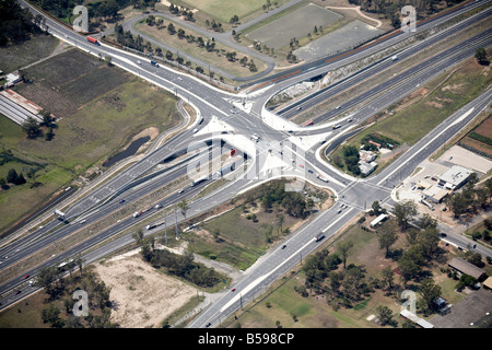 Aerial view south east of the M7 Motorway Wallgrove Road The Horsley ...