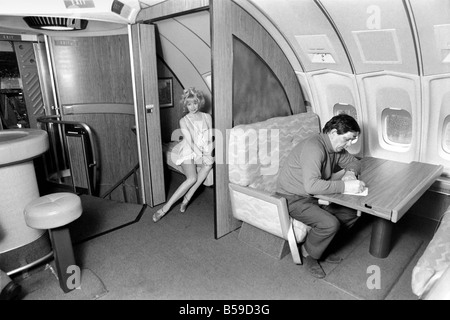 Jumbo Jet: Sleeping: First Class: Bedroom in the Sky: 23 year old Stock ...