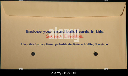 Traditional absentee paper ballot for the 2008 presidential general ...