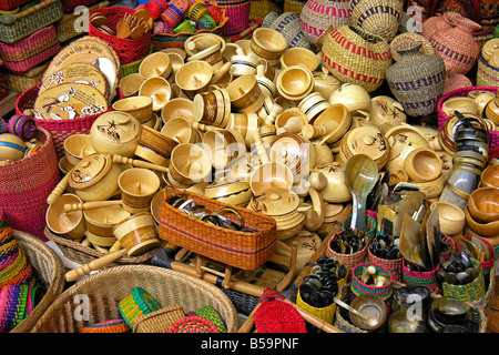 Wooden crafts. Inca market. Lima. Peru Stock Photo - Alamy