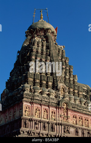 The Grishneshwar Temple at Verul village near Ellora, Maharashtra state ...