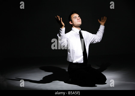 pray business man businessman kneeling praying begging man guy humans ...