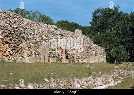 Ball Court, Uxmal Archaeological Site, Uxmal, Yucatan, Mexico Stock ...