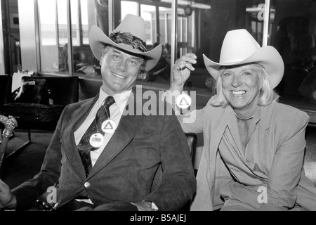 American actor Larry Hagman who plays J.R Ewing in 'Dallas' pictured in ...