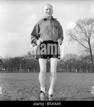 Pensioner: 80 year old athlete Joe Deakin seen here training on the ...