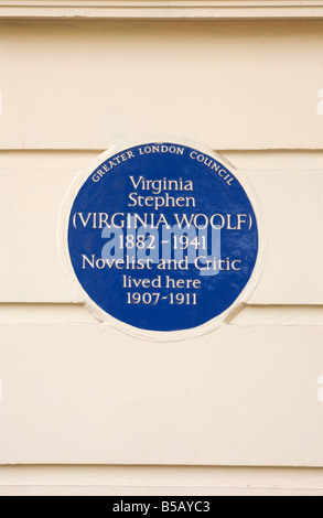 Virginia Woolf Plaque Fitzroy Square London Stock Photo - Alamy