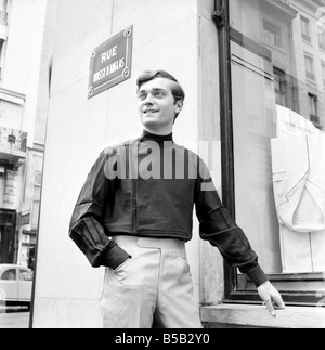 Men modelling the latest 1963 menswear design's in the streets of Paris ...