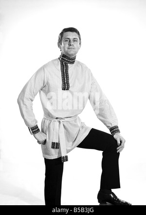 Male model David West wearing Cossack Shirt. Circa 1966 Stock Photo - Alamy