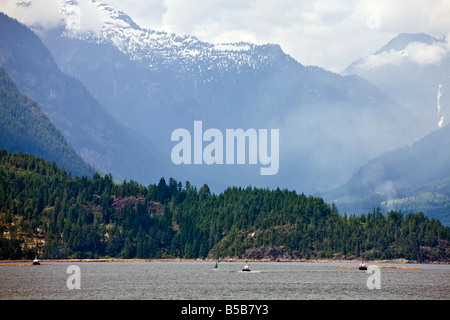 Port Mellon, British Columbia, Canada - May 09, 2017 - Aerial View of ...