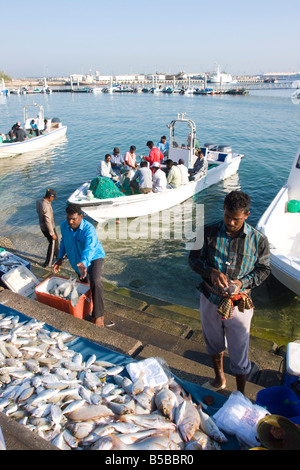 Qatar Doha Fish Market people Stock Photo - Alamy