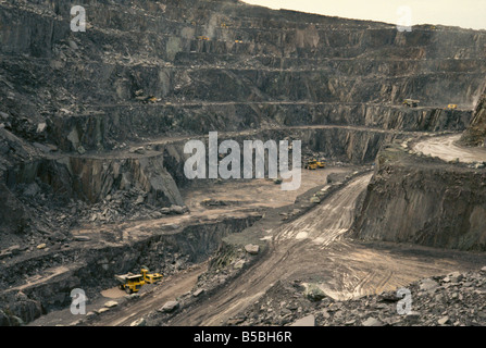 Penrhyn Slate Quarry quarrying Bethesda north Wales main pit Stock ...