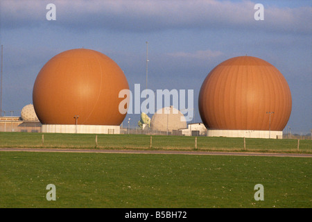 RAF Croughton Geodesic domes over radar scanners Landscape Stock Photo ...