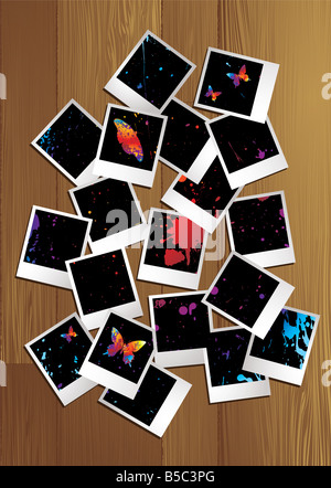 wood grain polaroid Stock Photo - Alamy