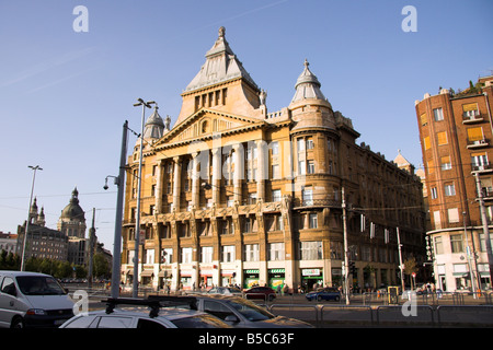 Traffic at Deak Ferenc ter square, central Budapest, Hungary, Europe ...