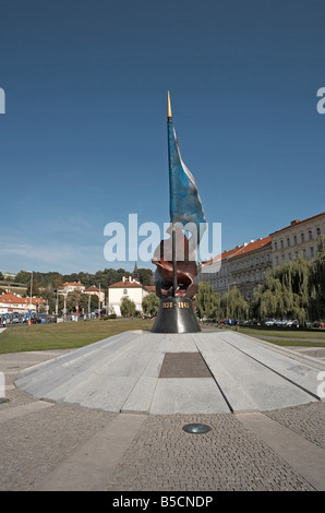 Prague 1938-1945 War Memorial, Klarov Square Stock Photo - Alamy