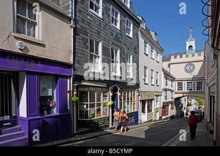 Totnes East Gate remodelled in 1837 Main Fore street merchant houses ...
