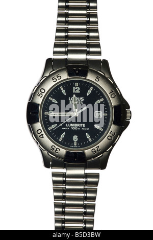 Men's analogue wristwatch with date display Stock Photo - Alamy