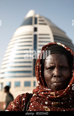 South Sudanese woman bearing tribal scarification markings, Khartoum ...