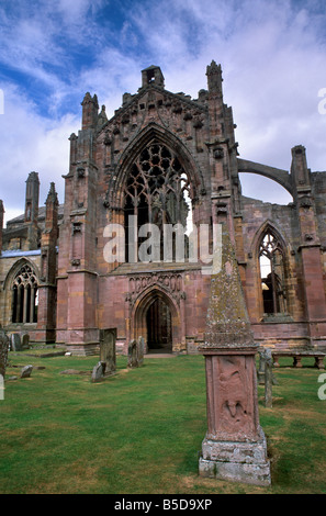 Melrose Abbey, burial place of the heart of Robert the Bruce Stock ...
